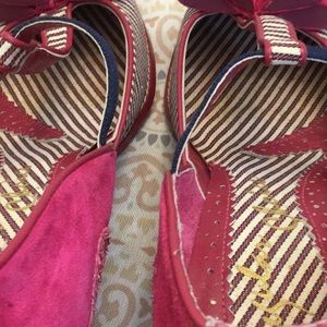 Irregular Choice | Shoes | Irregular Choice Stripped Blue Pink Wedge ...